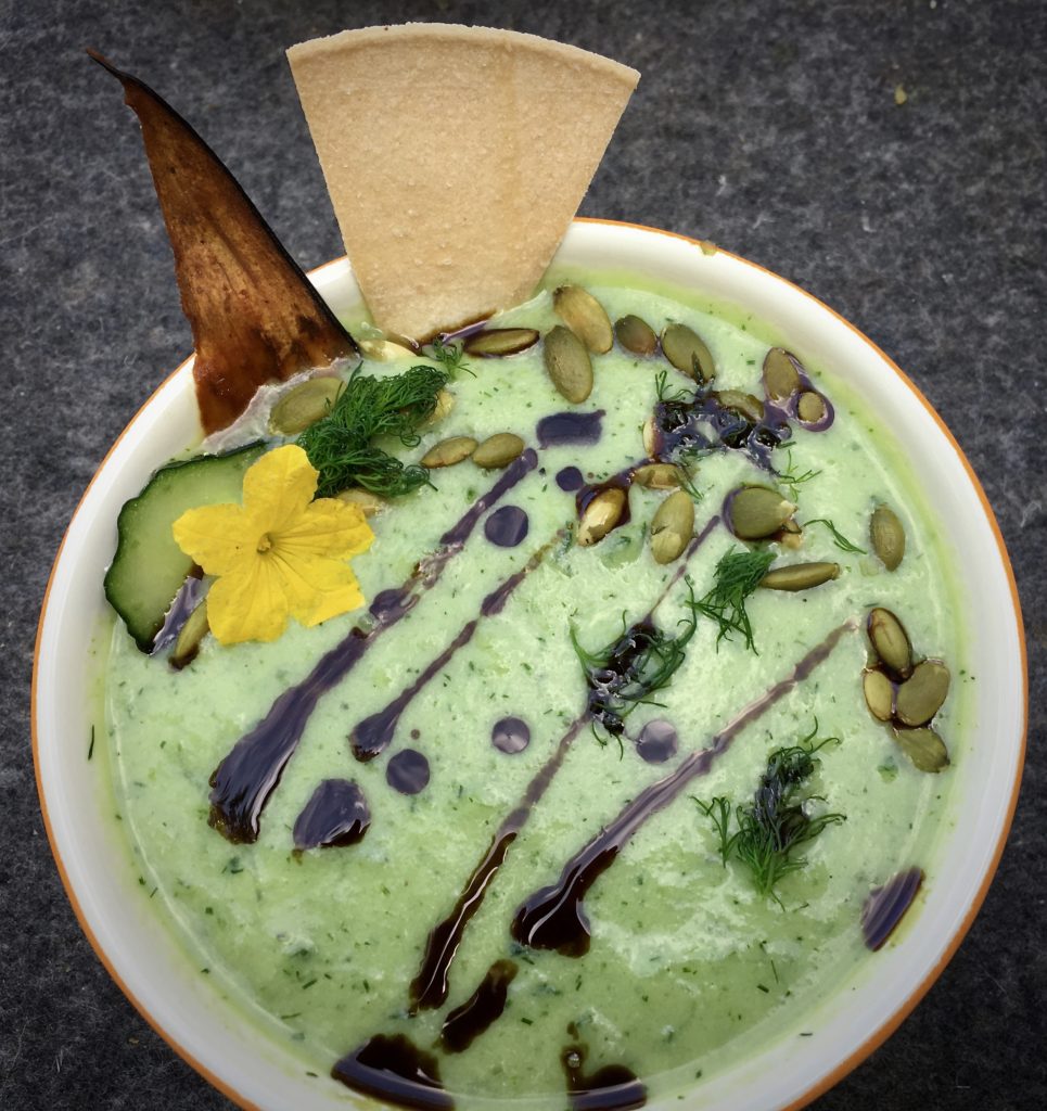cucumber gazpacho - handful and a pinch